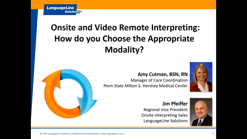 Onsite and Video Remote Interpreting: How Do You Choose the Appropriate Modality?